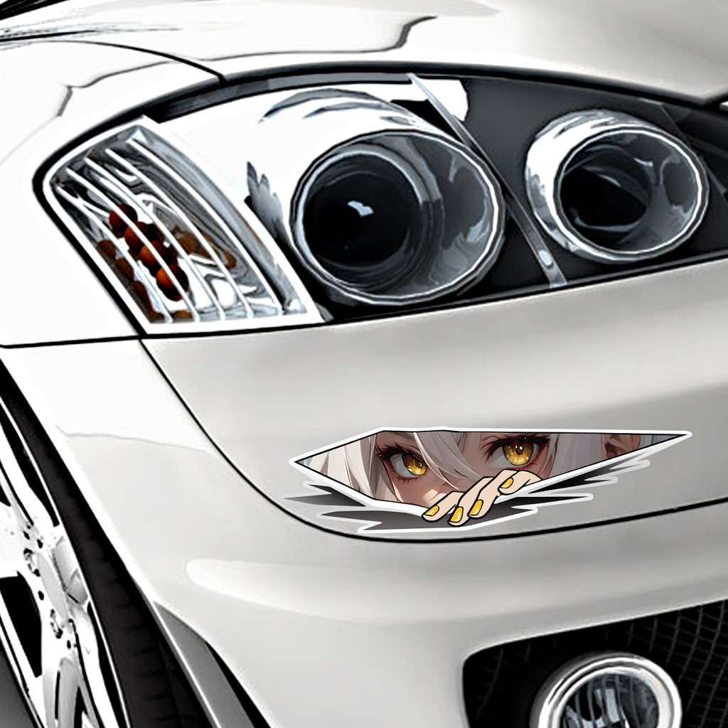 JDM Anime Eye Car Sticker Reflective Two-dimensional 2D Anime Car ...