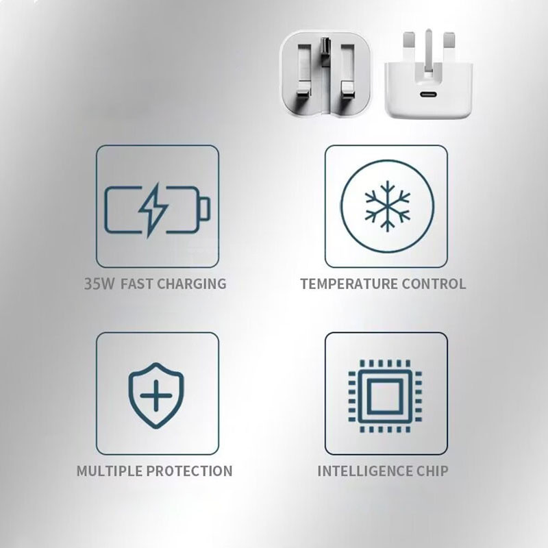 PD35W USB C Fast Charger Folding Foot 20W Power Adapter For 16/15/14/13 ...
