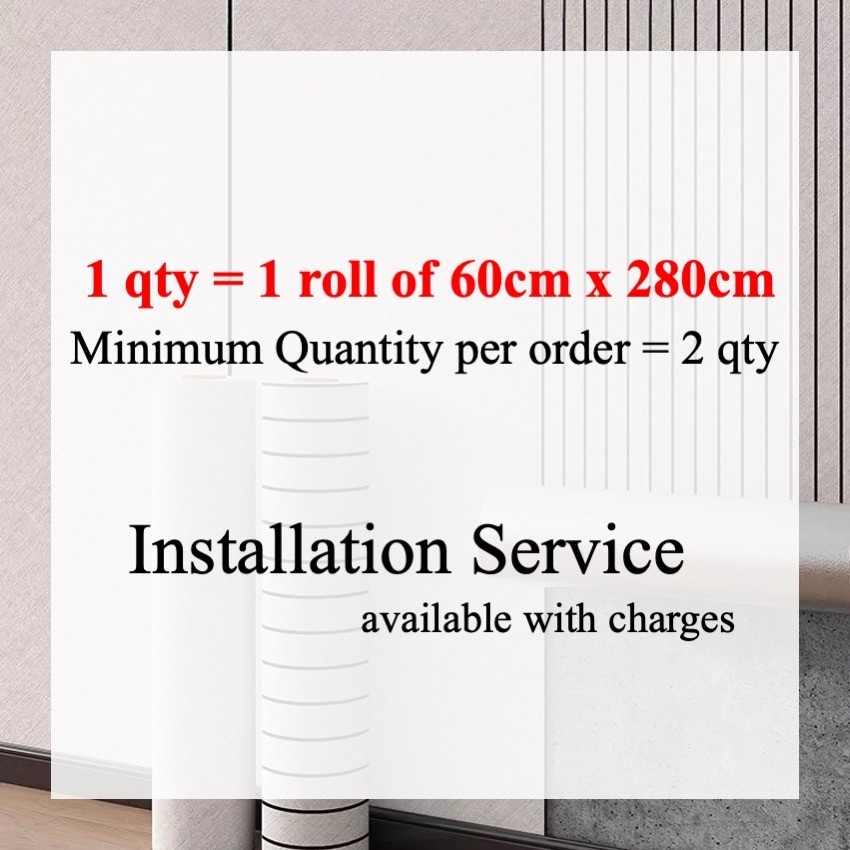 [Local Seller] Wall Adhesive Roll Fluted Wallpaper Panel Sticker Easy ...
