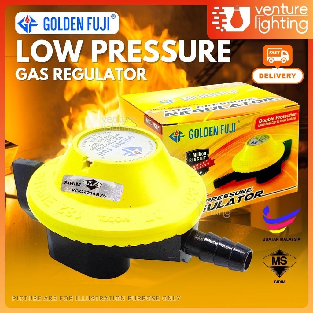 Golden Fuji 182DP LPG Low Pressure Gas Regulator Gas Cylinder Head Kepala Gas Serbaguna Sirim ...