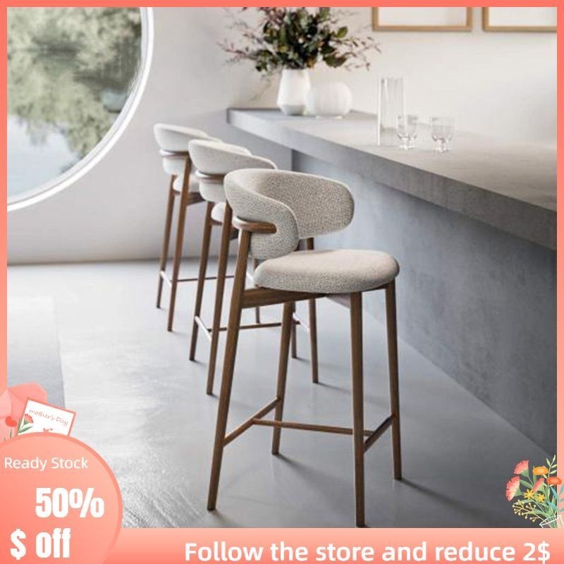 【Free Shipping】Solid Wood Bar Chairs/dining Chairs/modern Luxury Chairs ...