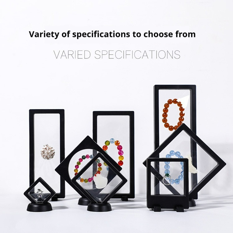 3D Transparent Box Suspension Jewelry Box Bracelet Necklace Packaging ...