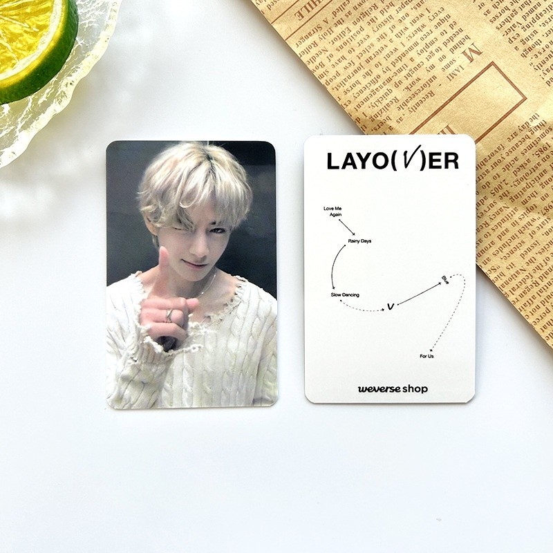 5pcs/set Kpop Idol Kim Tae Hyung Solo Album Layover Photo Card | Shopee ...