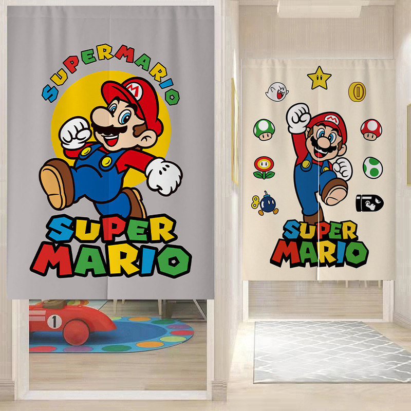 Cartoon Cartoon Super Mario Fabric Door Curtain Partition Curtain ...