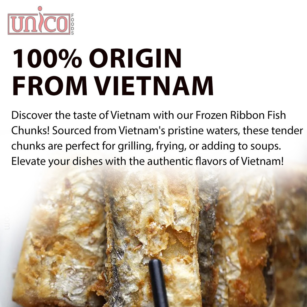 [UNICOFOODS] Frozen Ribbon Fish Chunk (1kg/pkt) | 带鱼 | Shopee Singapore