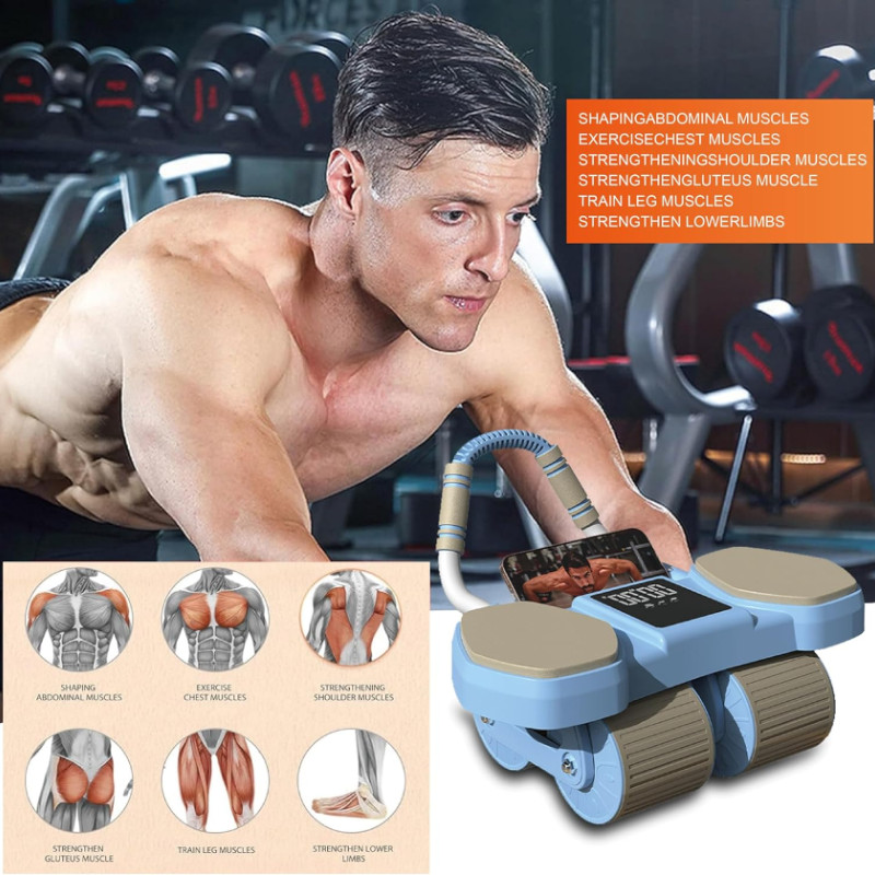 Fitness Abs Roller Abdominal ab roller machine Abs 4 Wheel abdominal ...