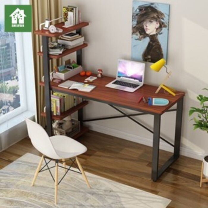Study Table With Bookself Combined Computer Table Home Bedside Study ...