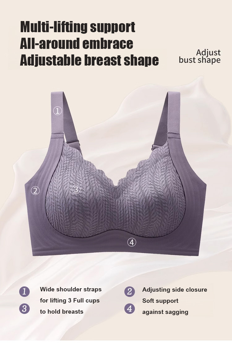 『Brelira』 Anti-Gravity Lace Bra Wireless Strong Support Anti-Sagging ...