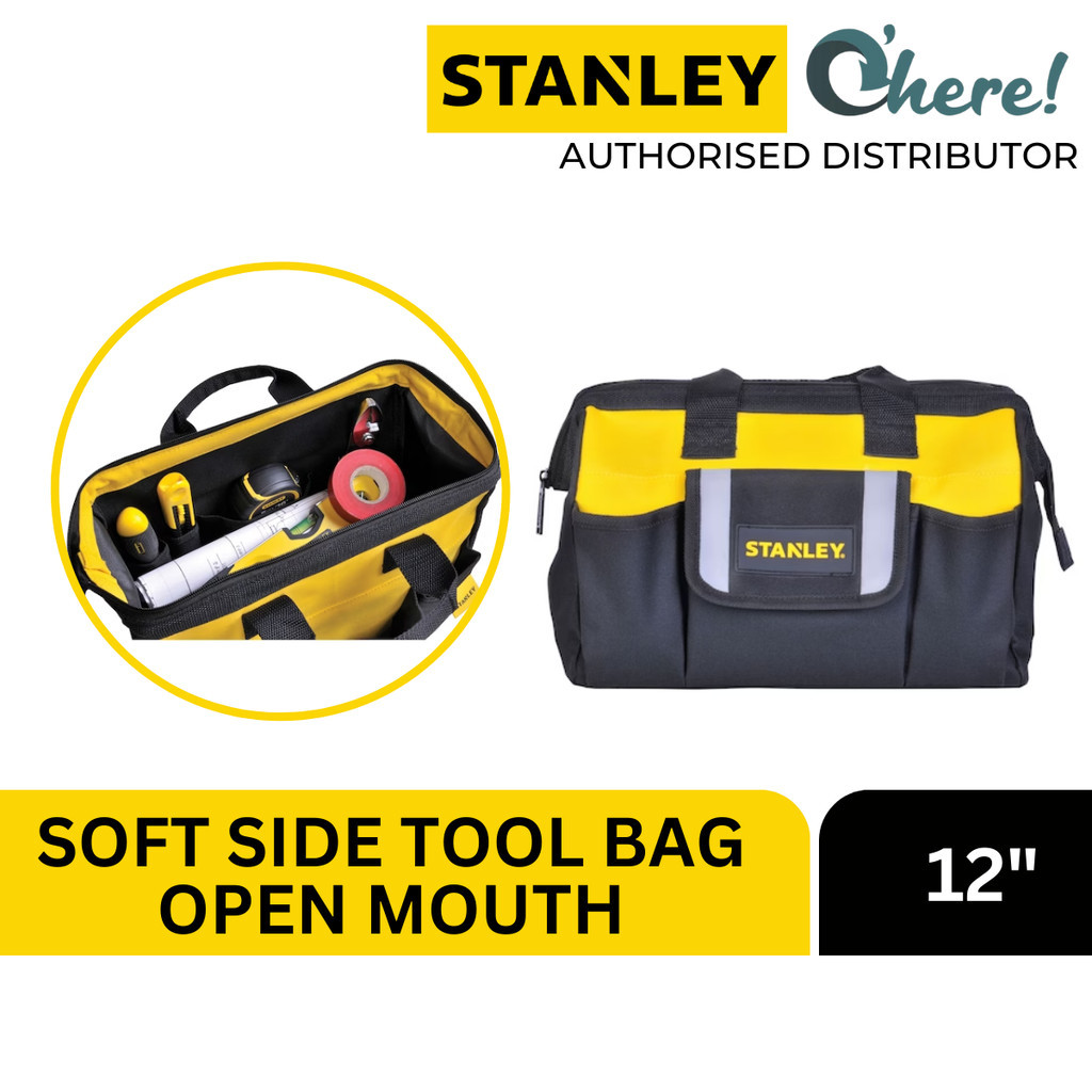 Stanley Soft Side Tool Bag Open Mouth 12" STST512114 | Shopee Singapore