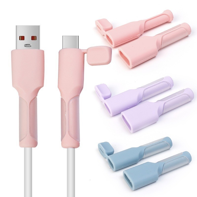 Soft Silicone Cable Protector With Dustproof Cover - Type C Android ...