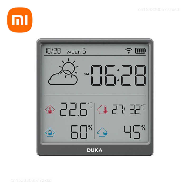 DUKA Smart Xiaomi WIFI Temperature And Weather Sensor Internal Clock ...