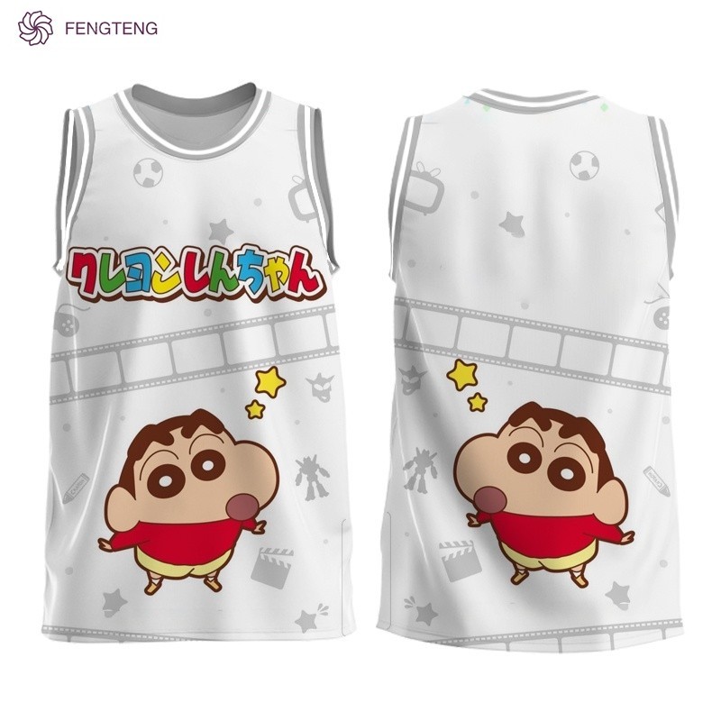 Summer Sports Outdoor Crayon Shin-chan Basketball Jersey | Shopee Singapore