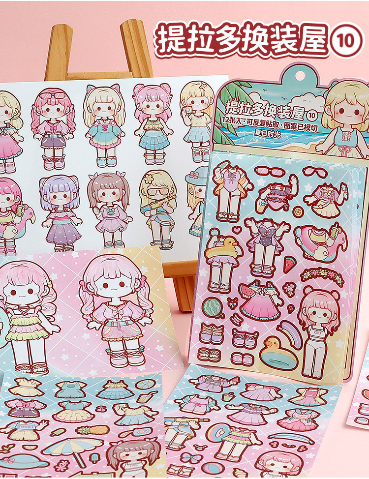 [Ready Stock] Tirado Summer Time Dress-up Stickers Cute Cartoon ...