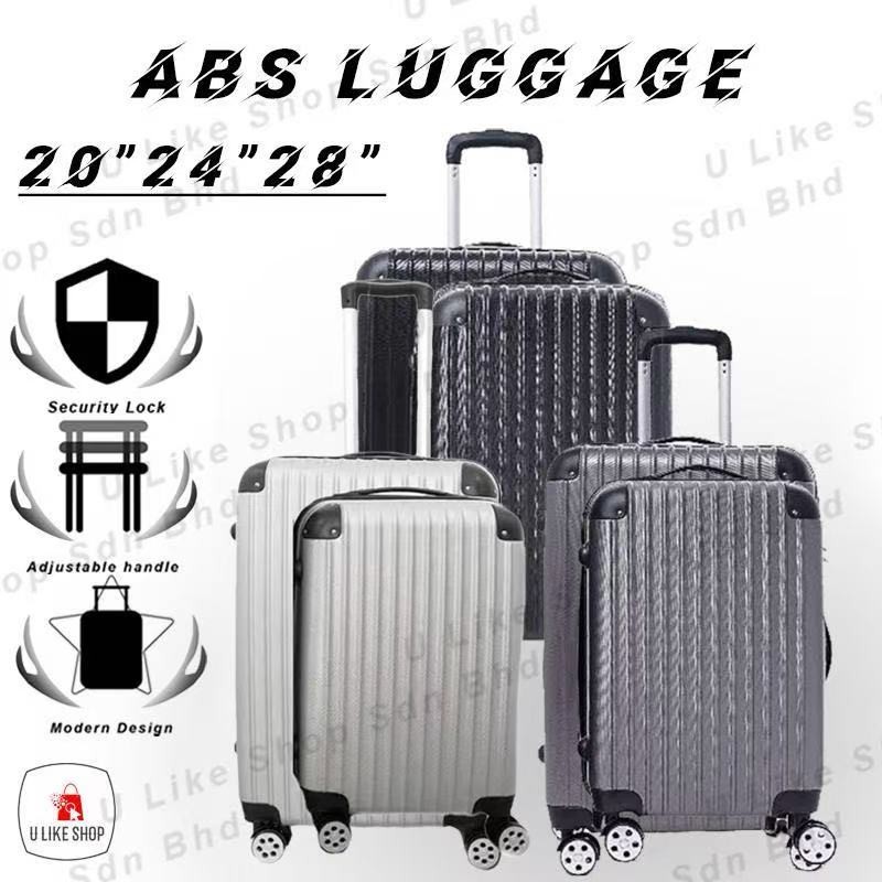 ABS material suitcase travel luggage bag h 28inch 24inch 20inch beg ...