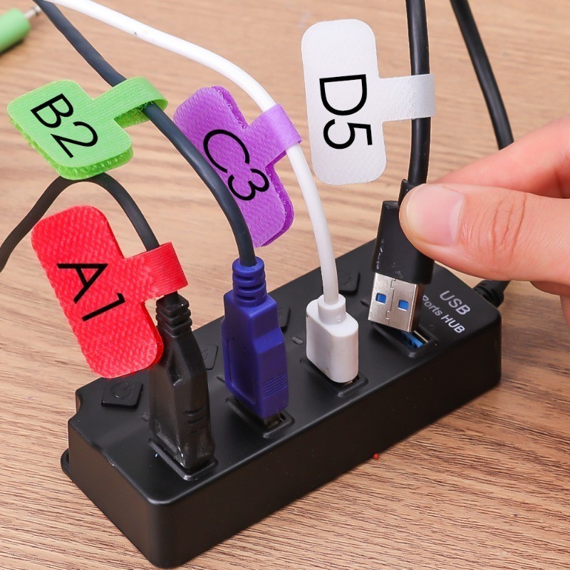 240Pcs Colorful Cord Label Stickers - Cable Tie Marking Tag - For Home ...