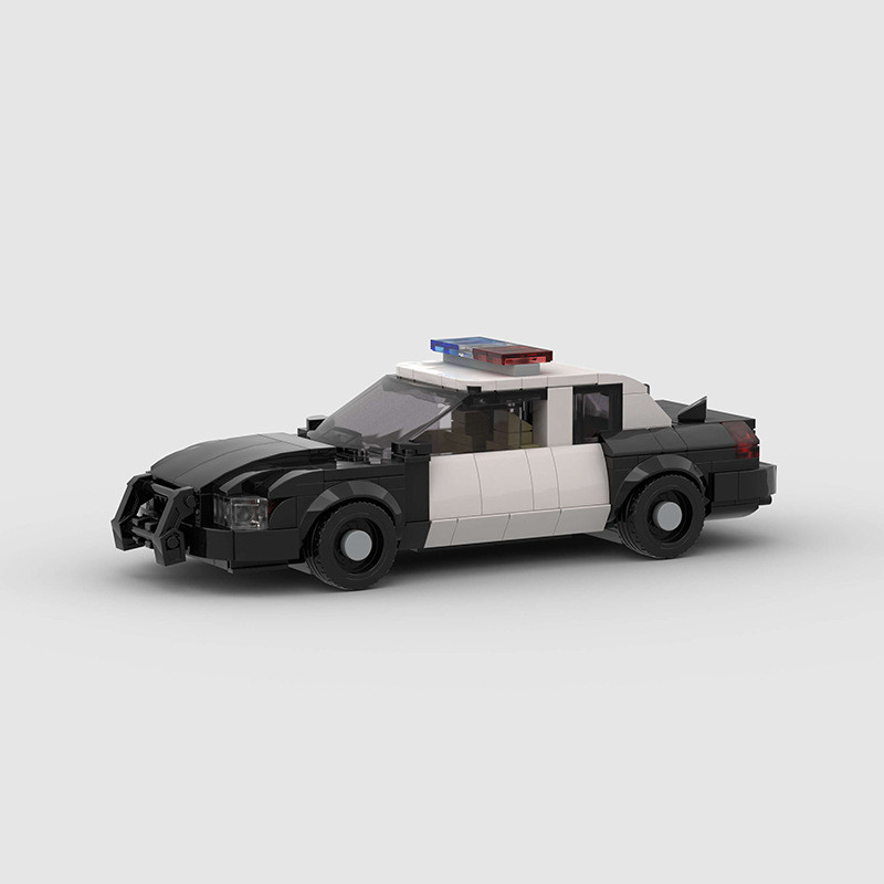 MOC Ford Crown Victoria Police Cars Building Blocks Compatible With ...