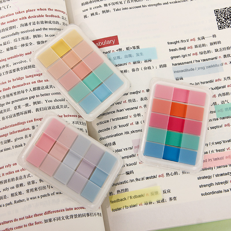 100 Pcs Page Markers Morandi Sticky Note Tabs Colored Writable And ...