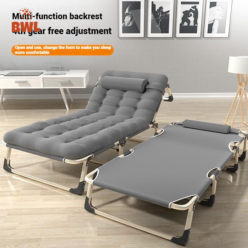 Foldable Bed Office Portable Bed with Foam Soft Comfortable Single Bed ...
