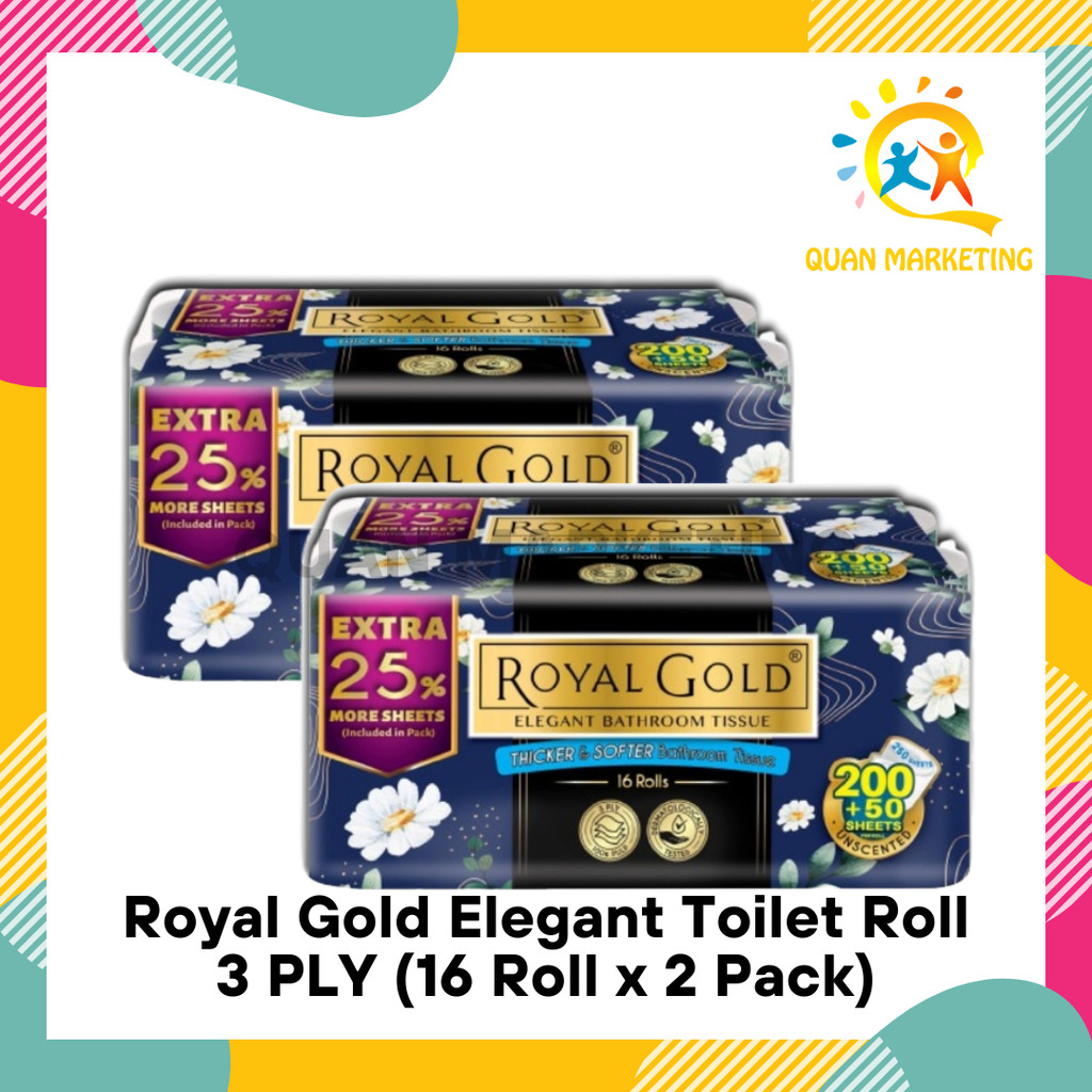 Royal Gold Elegant Toilet Roll (16 Rolls x 2Pack) | Shopee Singapore