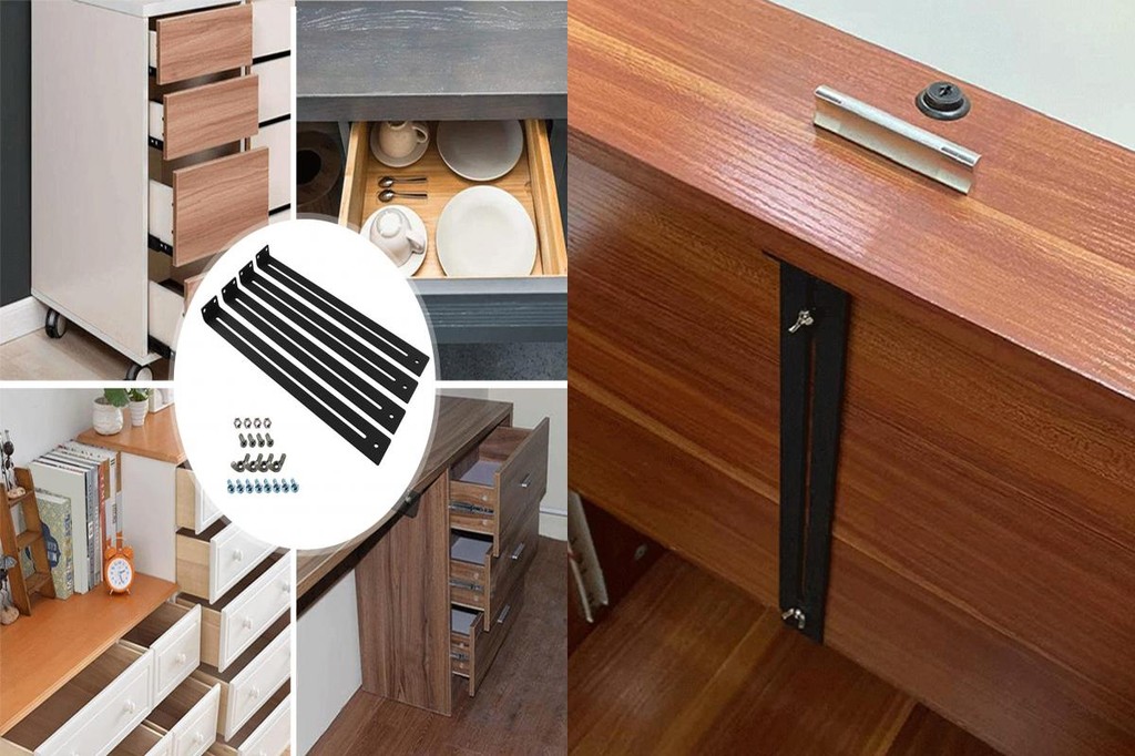 Drawer Support Rack Drawer Reinforcement Bracket Drawer Repair Kit with ...