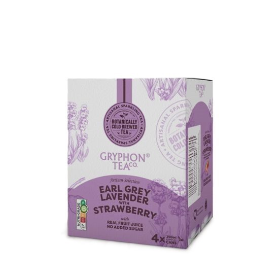 Gryphon Tea Earl Grey Lavender with Strawberry Cold Brew Sparkling Tea ...