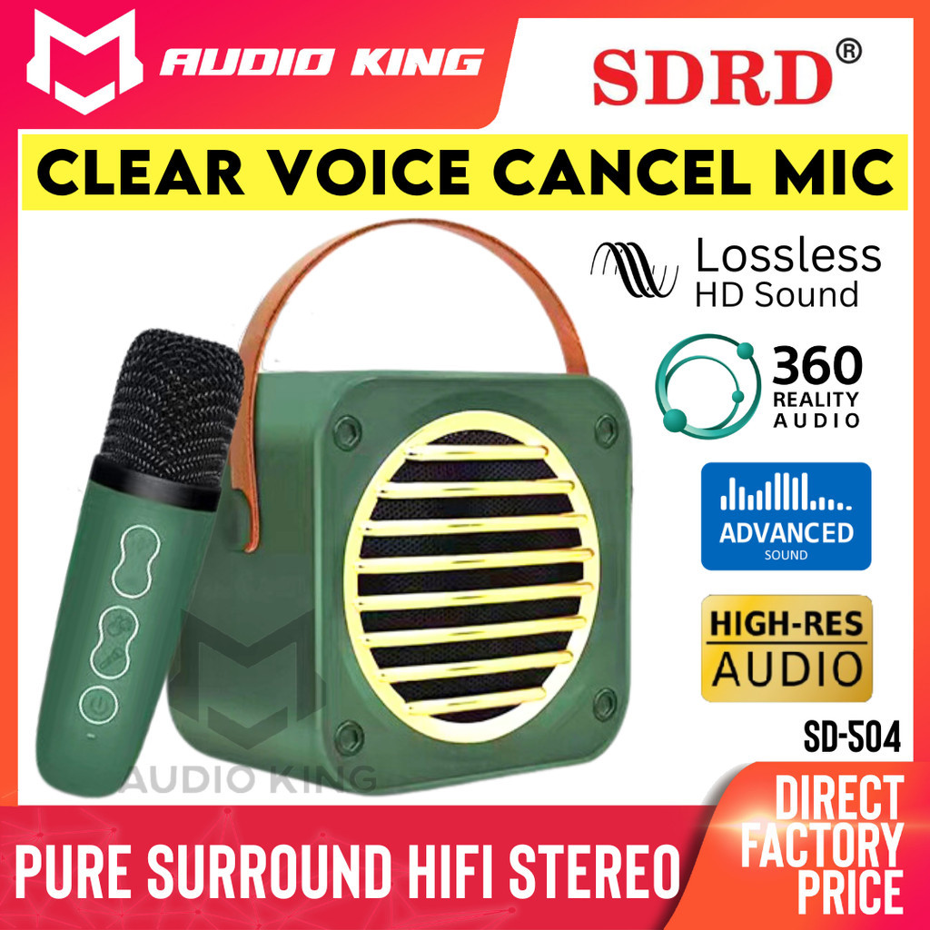 SDRD Portable Mini Speaker With Handheld Microphone AKSD504 Wireless ...