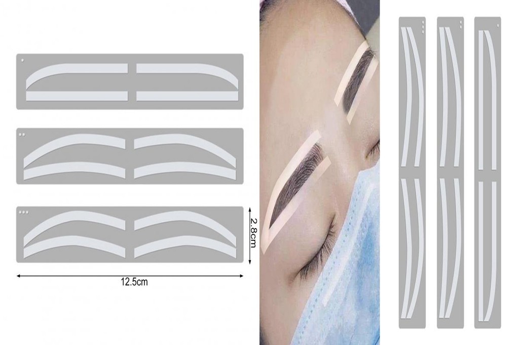 RR Brow Shaping Tool Brow Mapping Template 3 Styles Eyebrow Stencil Set ...