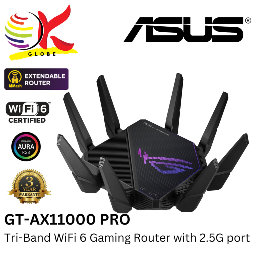 ASUS ROG RAPTURE GT-AX11000 PRO TRI-BAND WIFI 6 / GT-AXE16000 QUAD-BAND ...
