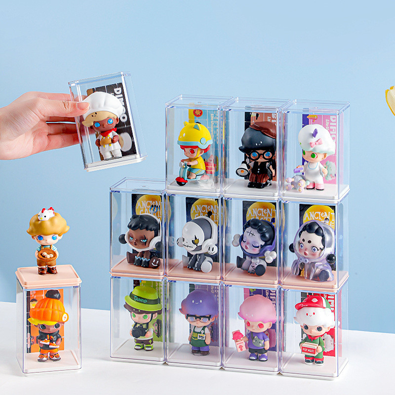 Plush Doll Color Model Card Box Transparent Blind Box Display Stand ...