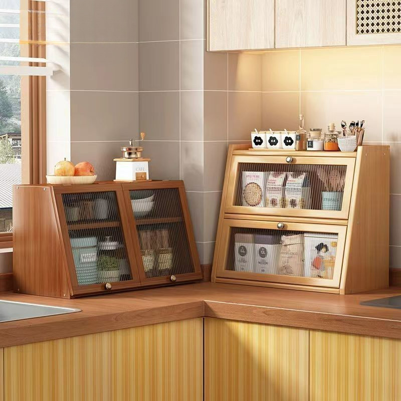 Food For Countertop Household Solid Wood Kitchen Storage Creative ...