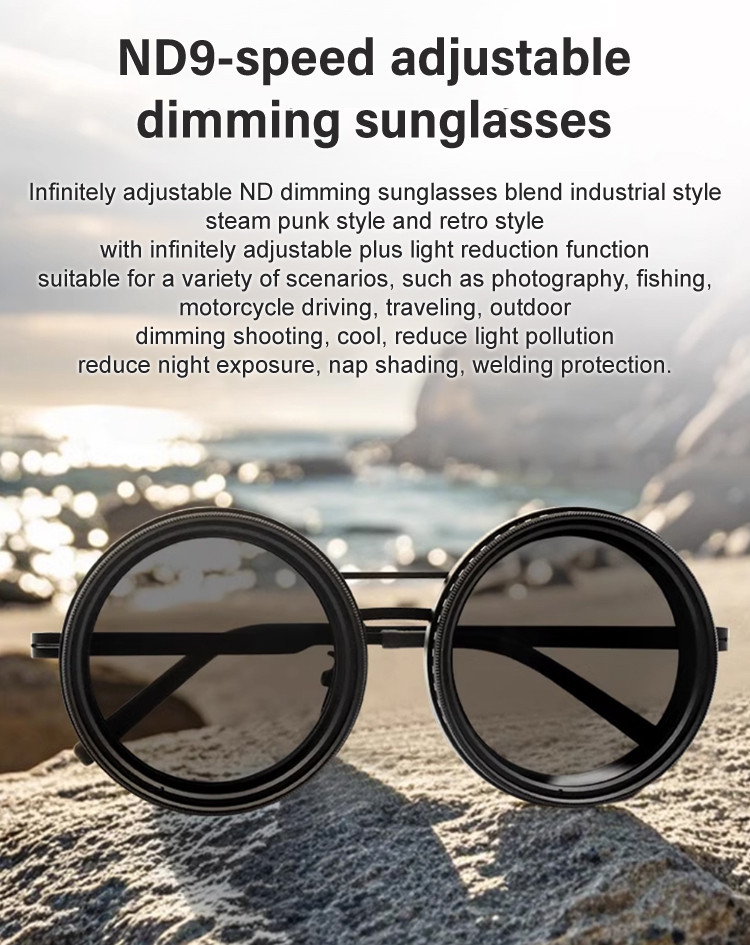 Visual Fatigue Reduction Eyeglasses Adjustable Shading Sunglasses/Retro ...