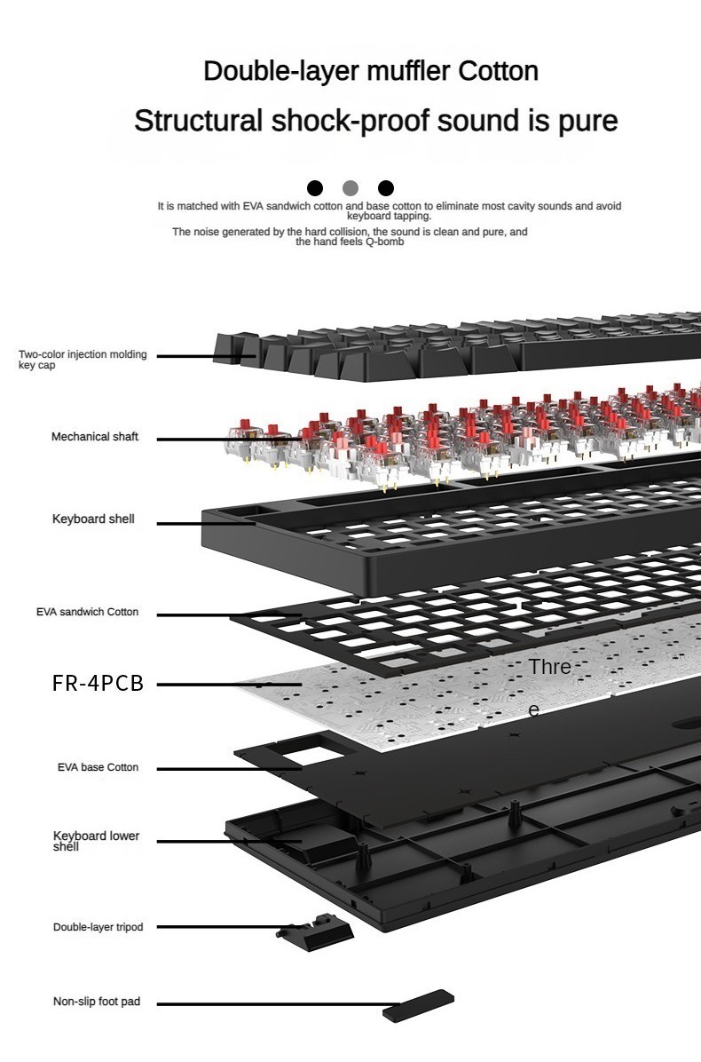 2024 Lychee Gaming HW98 Key Customized Mechanical keyboard 2.4G ...