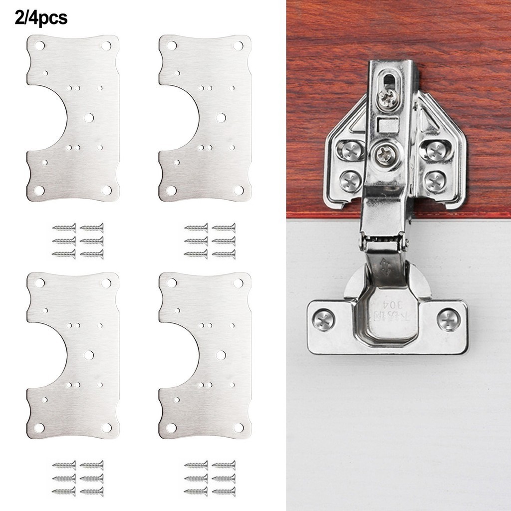 KMDRESS| Kitchen Cupboard Door Hinge Repair Kit Plate and Fixing Screws ...
