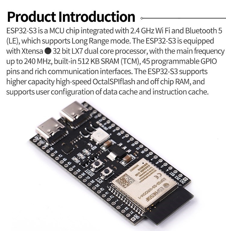 Esp32 Esp32 C3 Esp32 S3 Wifibluetooth Internet Dual Type C 3212