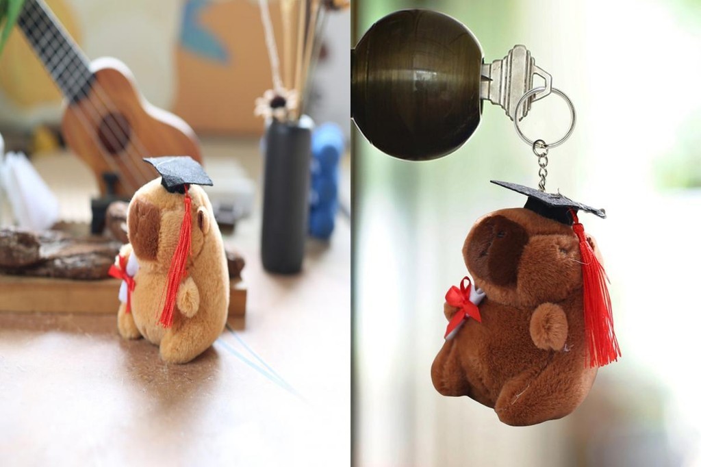 Hanging Capybara Ornament Graduation Hat Capybara Plushie Adorable ...