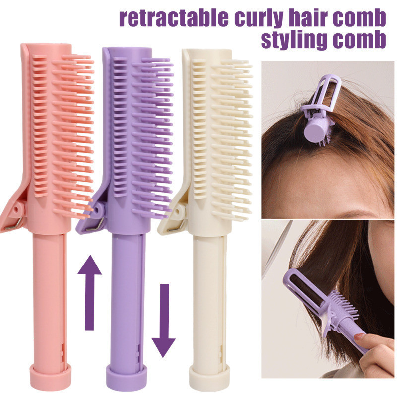 Retractable Natural Fluffy Hair Clip - High Skull Top Comb - Women Hair ...