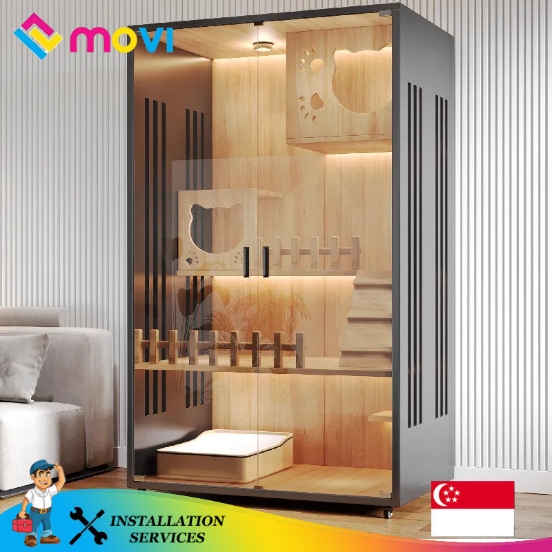 Movi Cat Villa Solid Wood Cage Home Indoor Super Large Space House