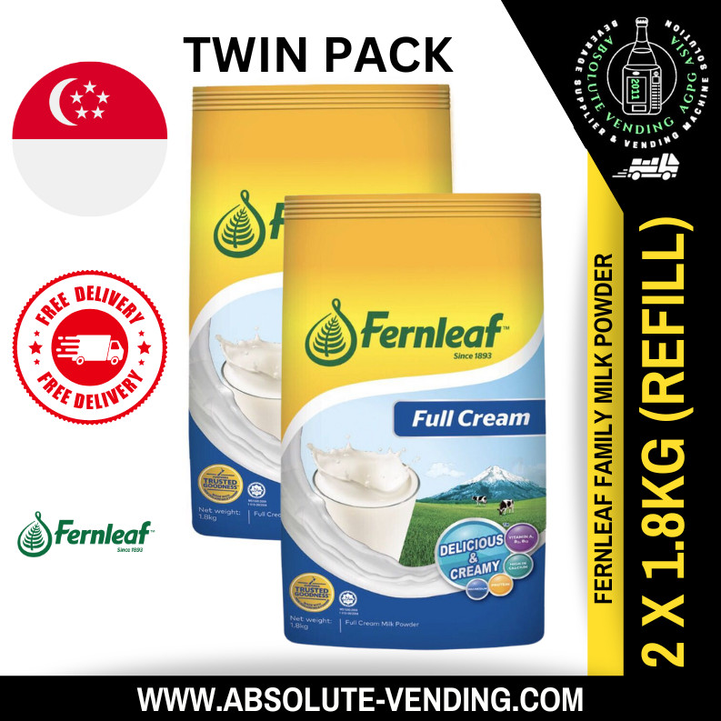 [TWIN PACK] FERNLEAF Full Cream Milk Powder Refill 1.65KG X 2 (PACKETS ...