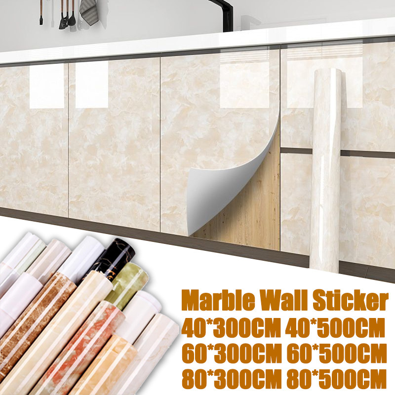 Marble Wallpaper Marble Stickers PVC Self Adhesive Wallpaper Oil Proof ...