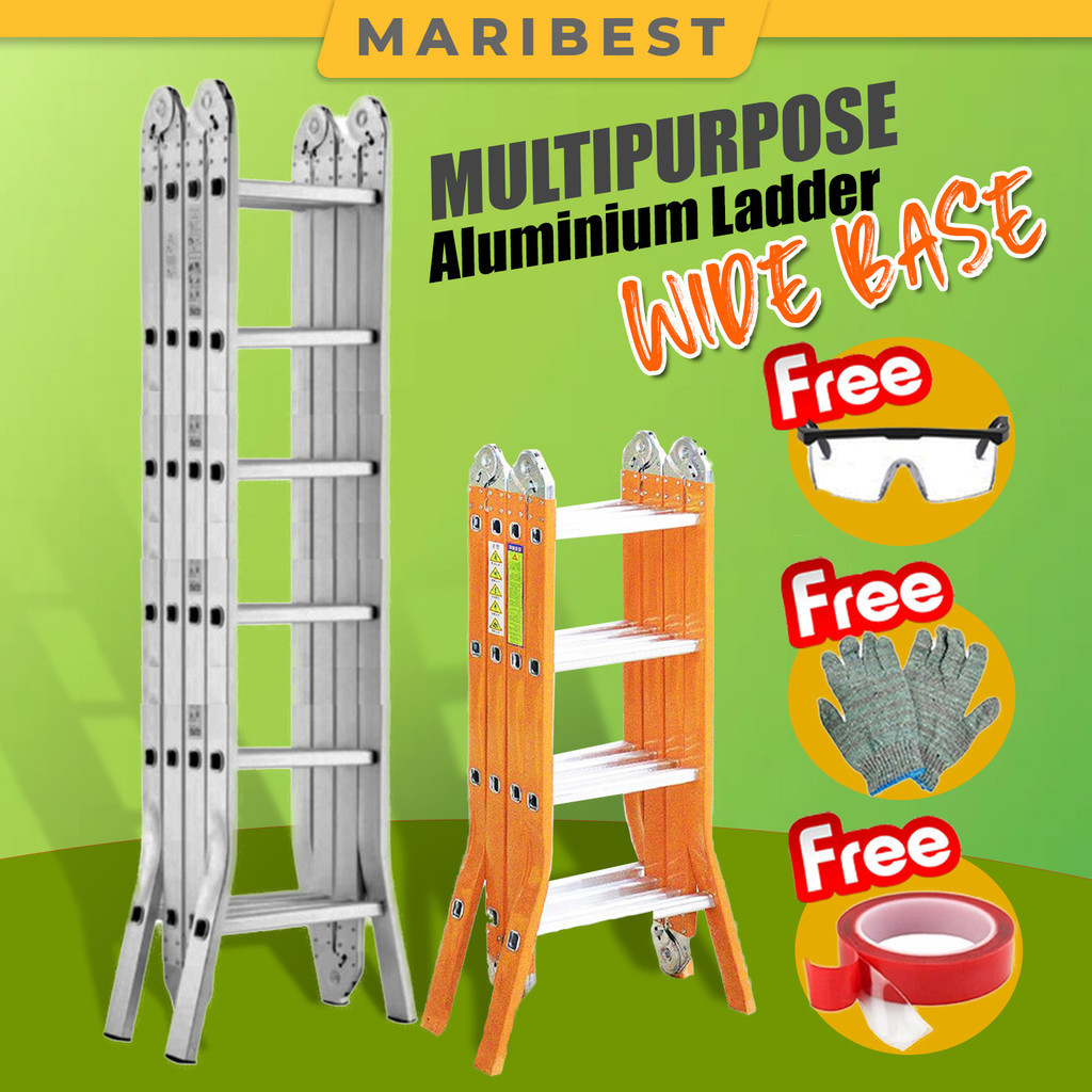 Heavy Duty Multipurpose Ladder Foldable Tangga Aluminium Ladder Double ...