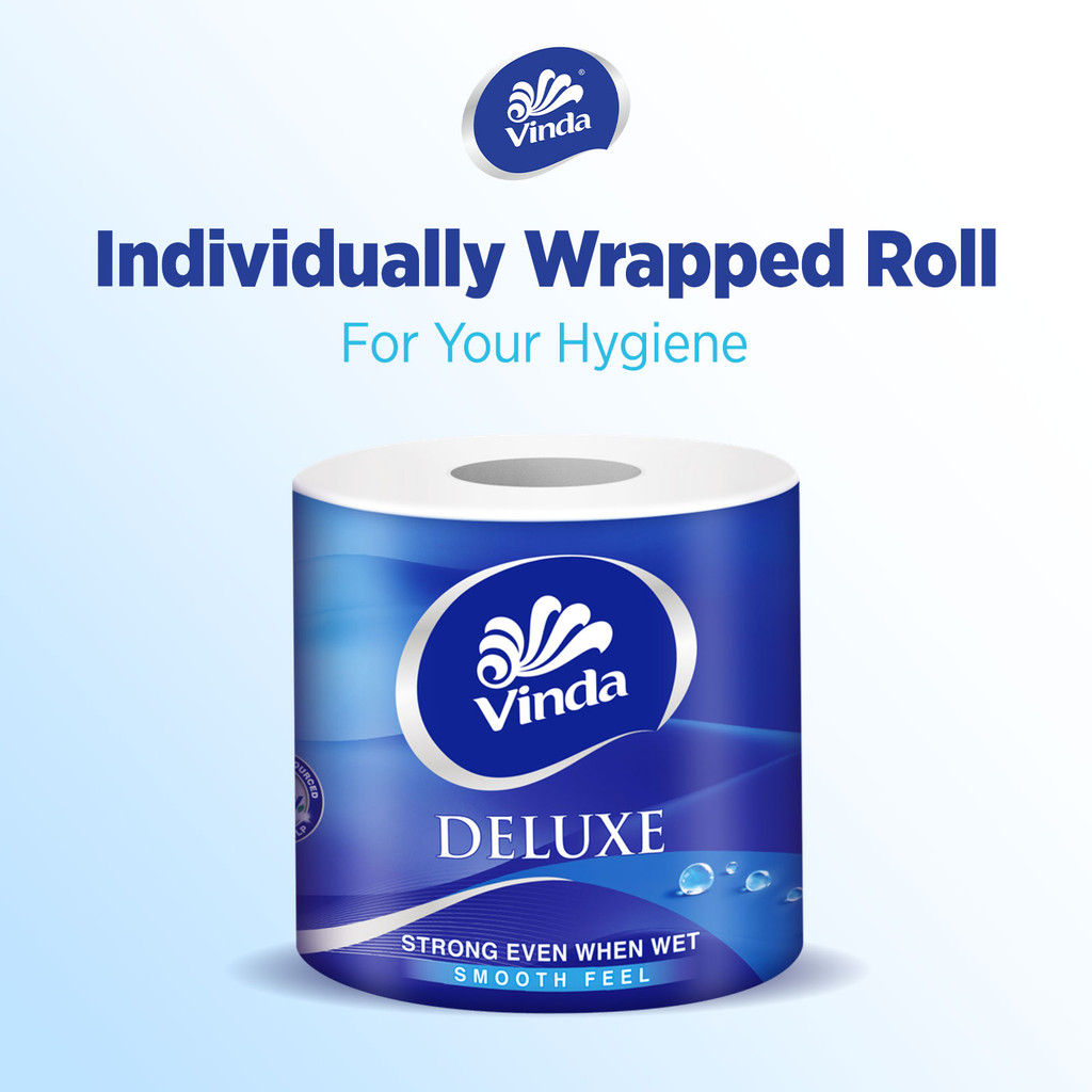 [Bundle of 2/3] Vinda Deluxe 3 Ply Smooth Feel Toilet Paper Roll (24 ...