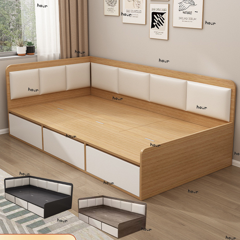 Solid Wood Tatami Frame Custom Soft Bag High Box Storage Bed Platform ...