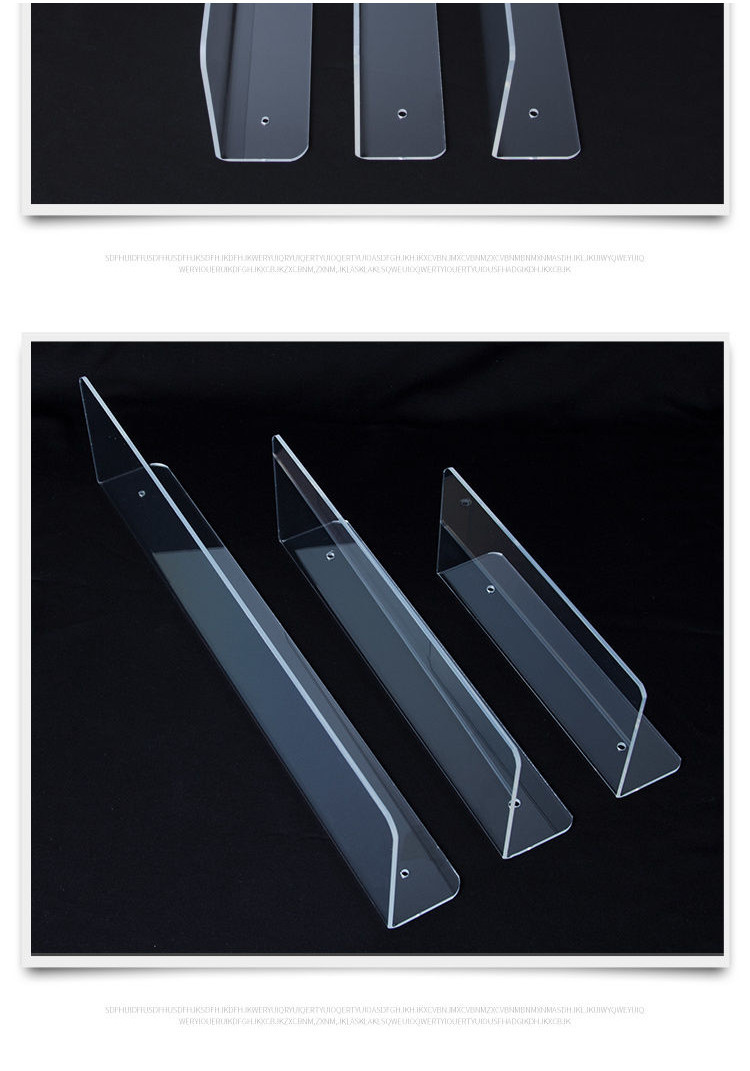 L-Type Acrylic Shelf Baffle Organic Glass Partition Supermarket ...