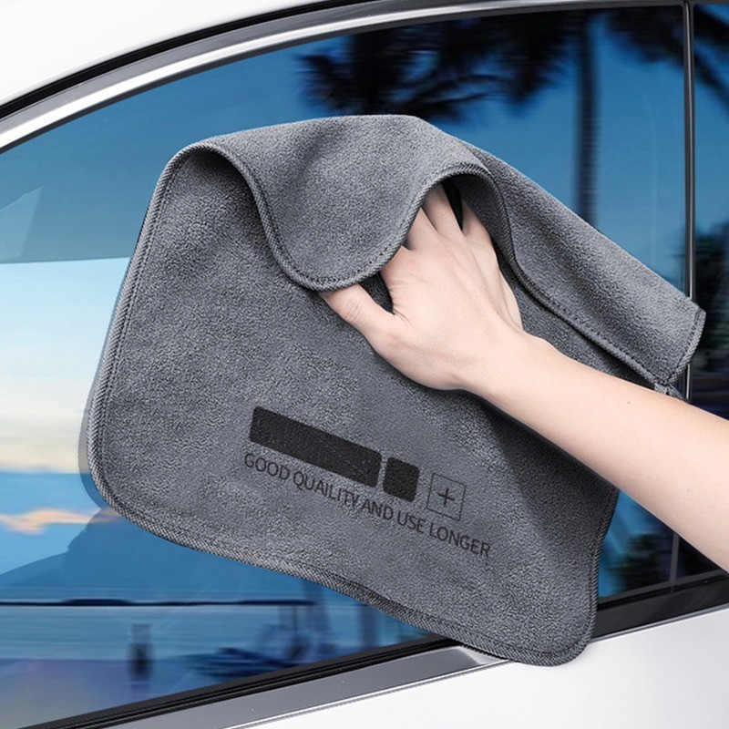 2Pcs High-End Thicken Microfiber Super Absorbent Car Wash Drying Towel ...