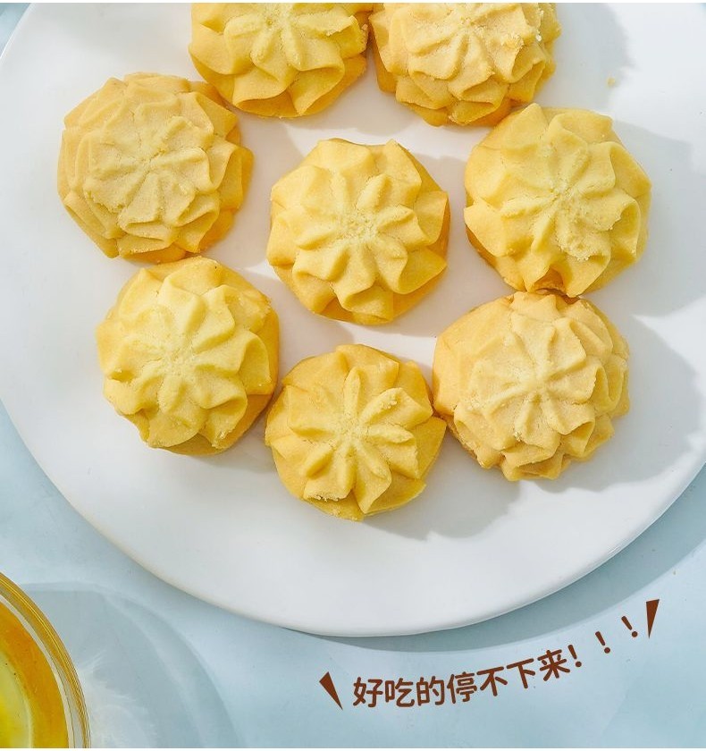 ZEJUN Unsweetened Sea Salt Butter Cookies Tea Cake Snacks Whole Box ...