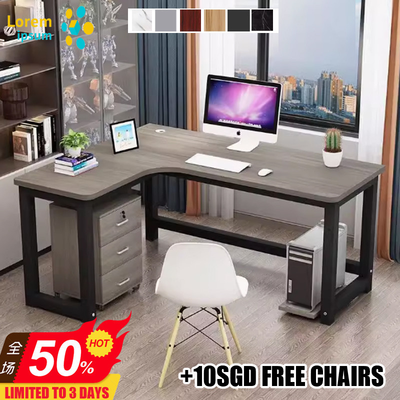 ELE Study Table Feel Computer Office Corner L Shaped Student Writing ...