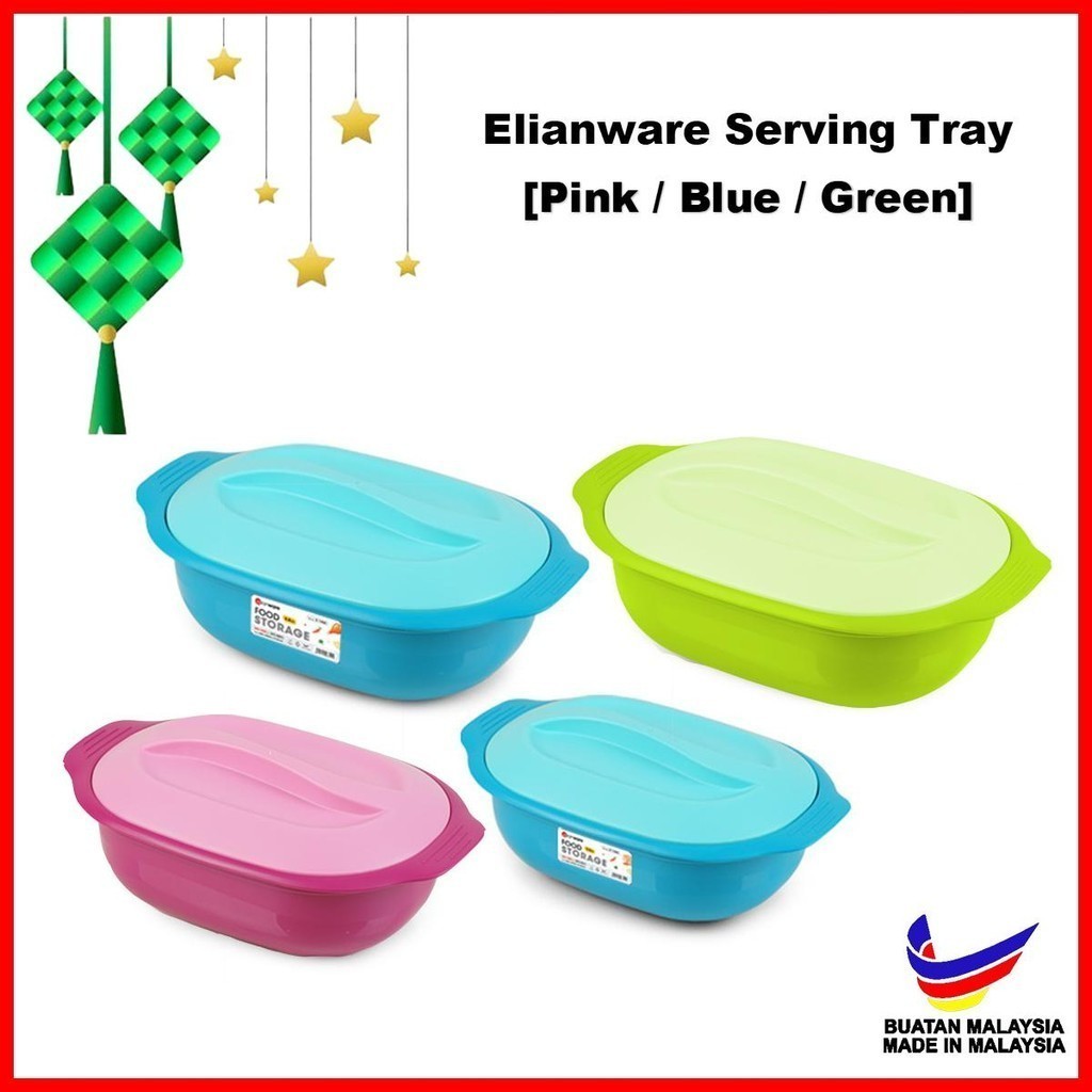 Elianware Tray Makanan Serving Tray With Cover Party Buffet Bekas Kuih ...
