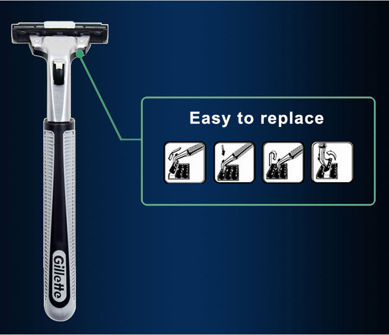 Gillette Vector 2-layer Blade Shaving Razor for Men Scraper Shaving ...