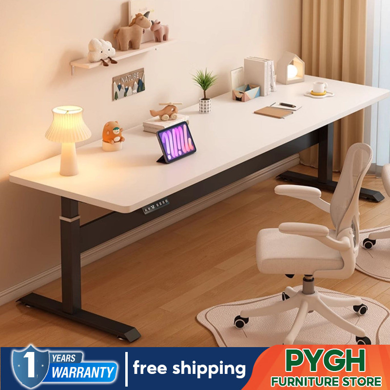 Smart Electric Adjustable Table Solid Wood Computer Table Standing Desk ...