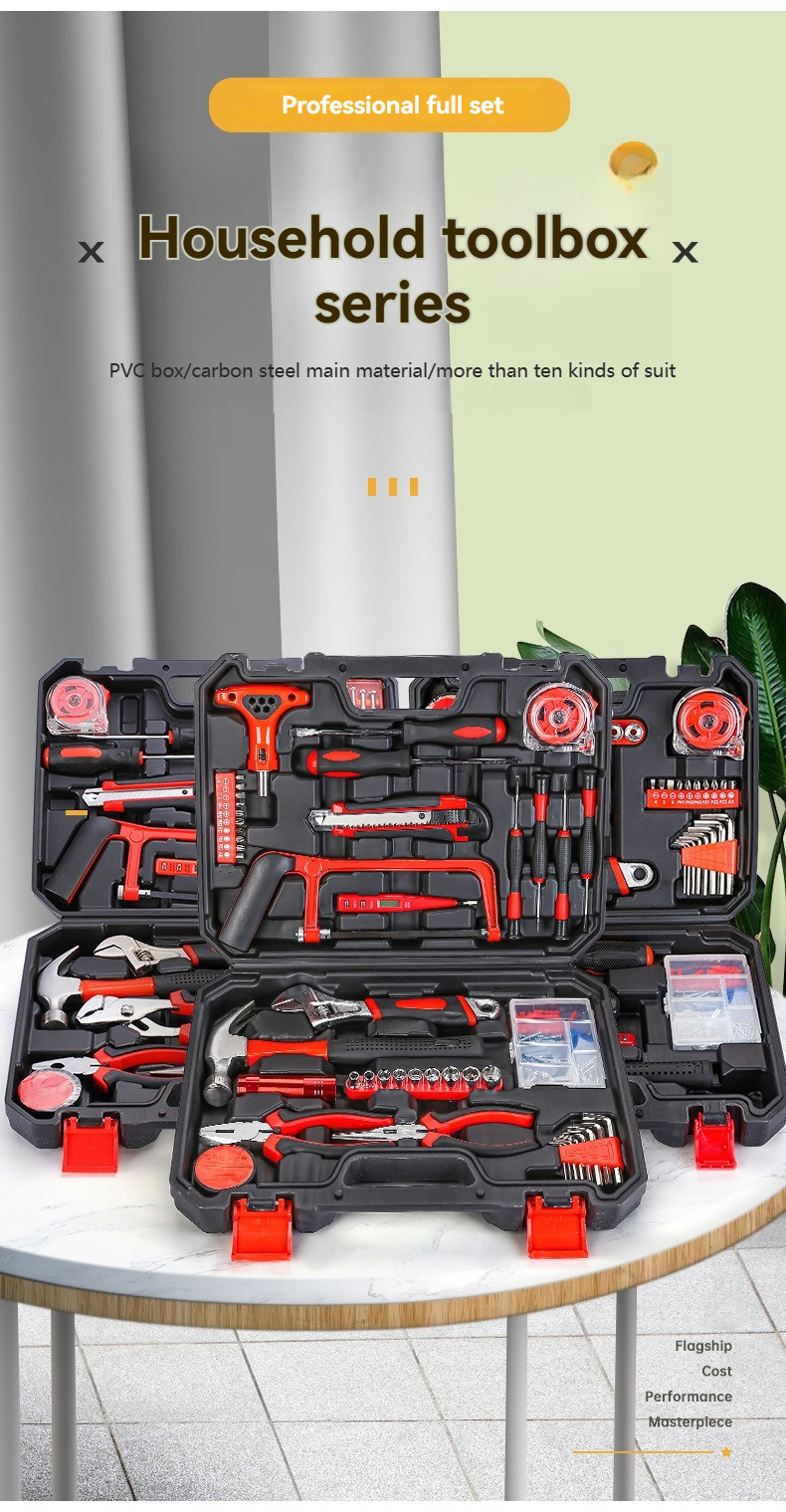Household Tool Box Set Multi-Purpose Hardware Kit for Electrician ...